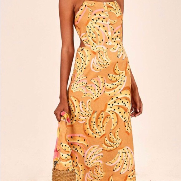 FARM Rio | Dresses | New Farm Rio Raining Bananas Midi Dress S | Poshmark